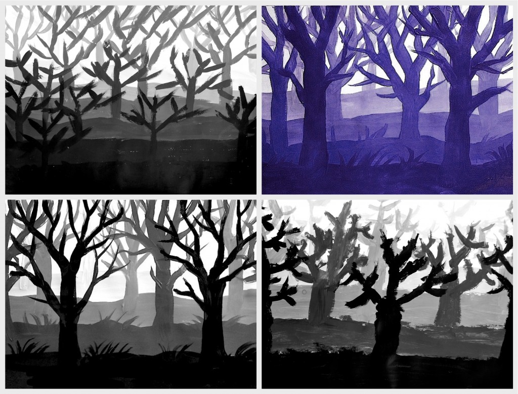 Alberi in gradazione – Arte a Scuola
