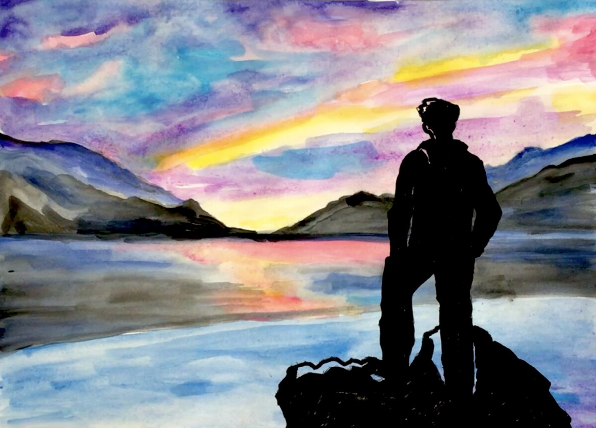 Acquerello ispirato a Friedrich con Video Tutorial – Arte a Scuola