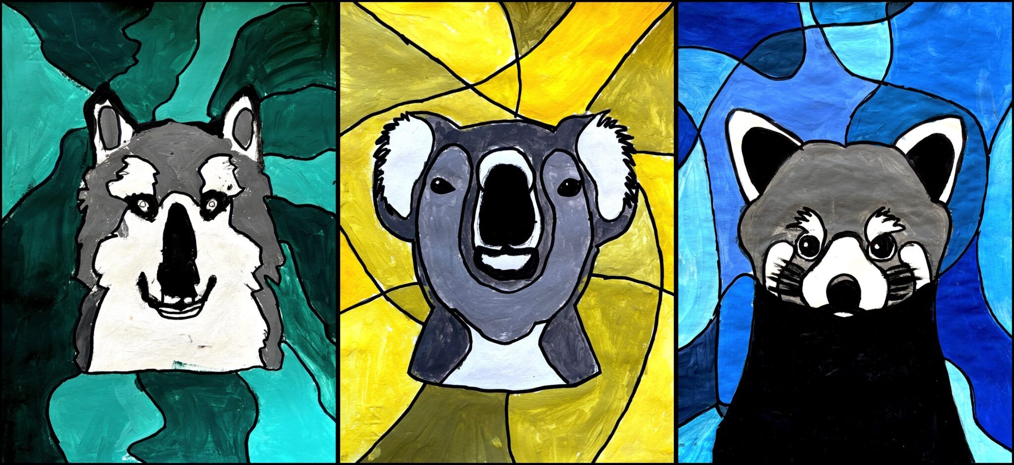 Animale acromatico con sfondo in gradazioni tonali – Arte a Scuola