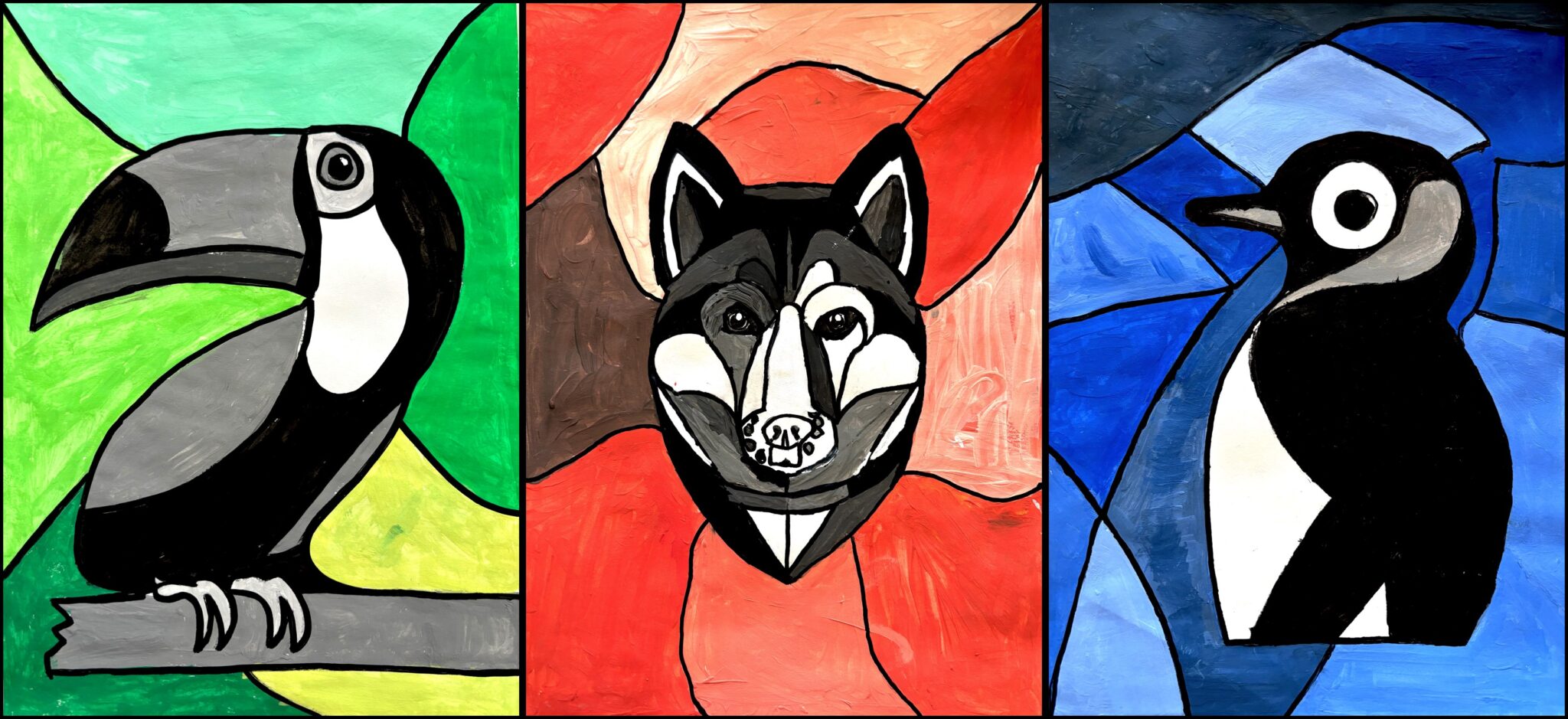 Animale acromatico con sfondo in gradazioni tonali – Arte a Scuola