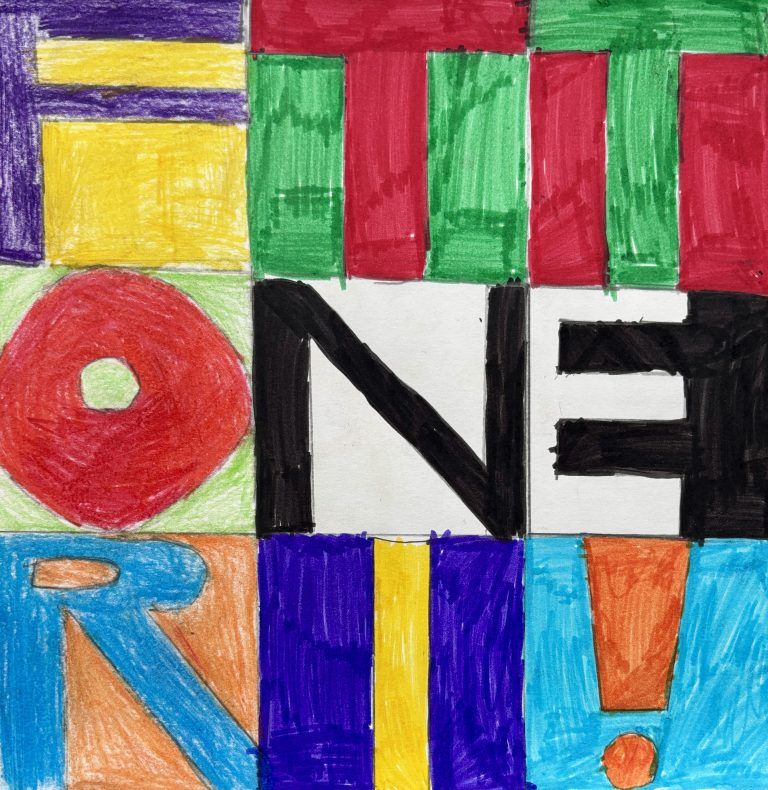 Disegno a colori complementari ispirato ad Alighiero Boetti – Arte a Scuola