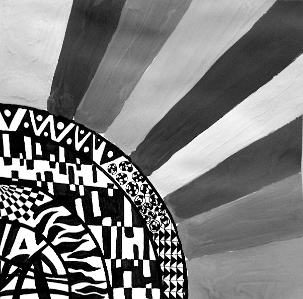 Collaborative project in monochrome mixed media – Arte a Scuola