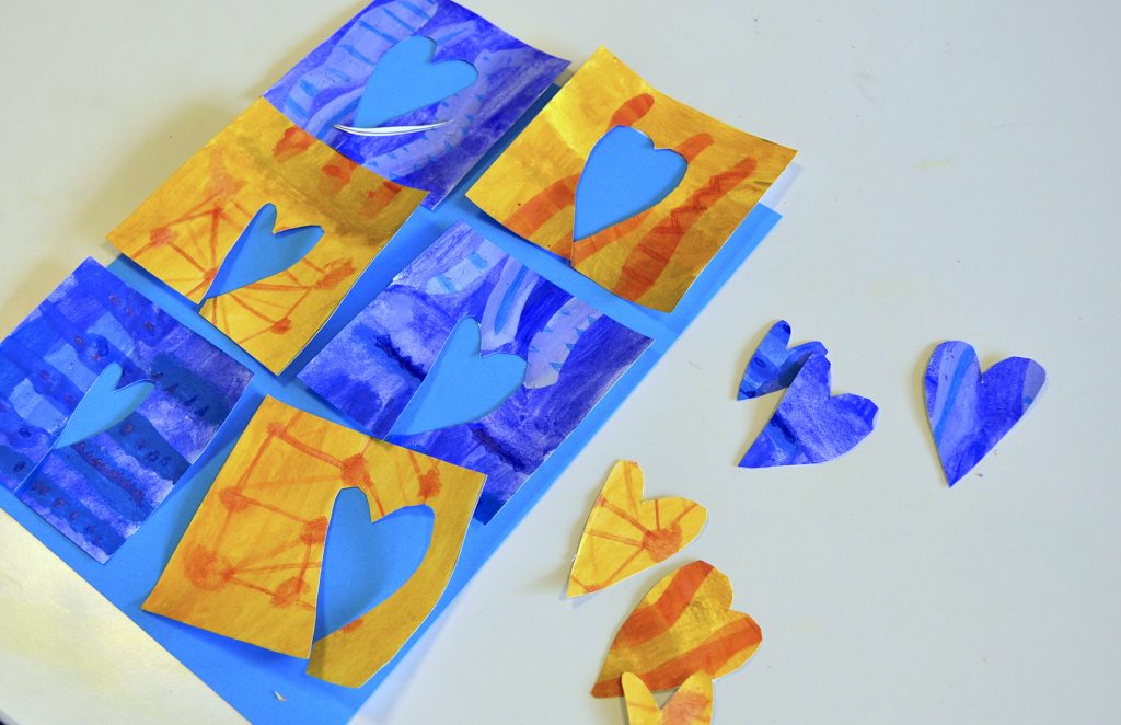 Hearts in complementary colors – Arte a Scuola