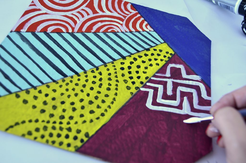 Painting different kinds of lines – Arte a Scuola