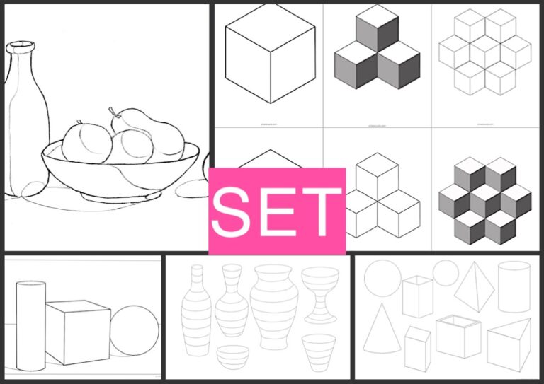 Shading Forms: 3 worksheets – Arte a Scuola