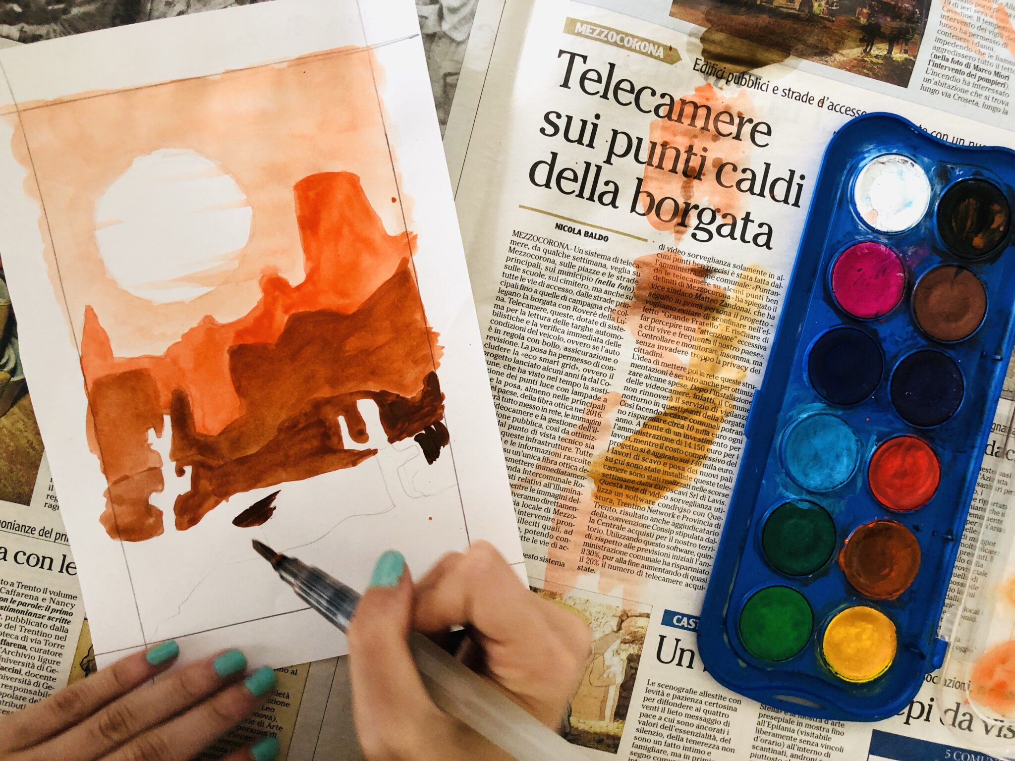 Small Value Scale Landscapes with video tutorial – Arte a Scuola