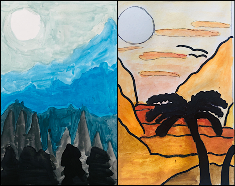 Small Value Scale Landscapes with video tutorial – Arte a Scuola