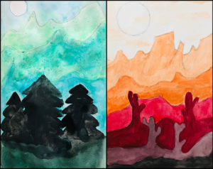 Small Value Scale Landscapes with video tutorial – Arte a Scuola