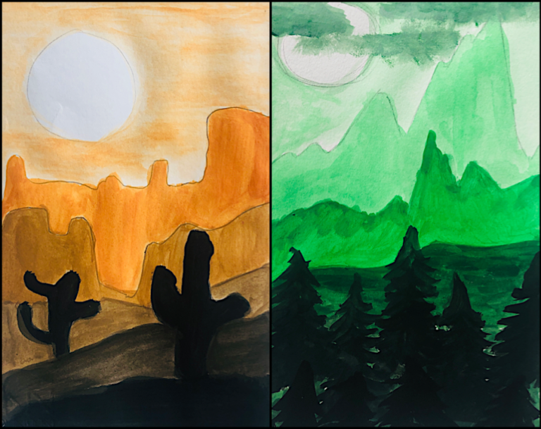 Small Value Scale Landscapes with video tutorial – Arte a Scuola